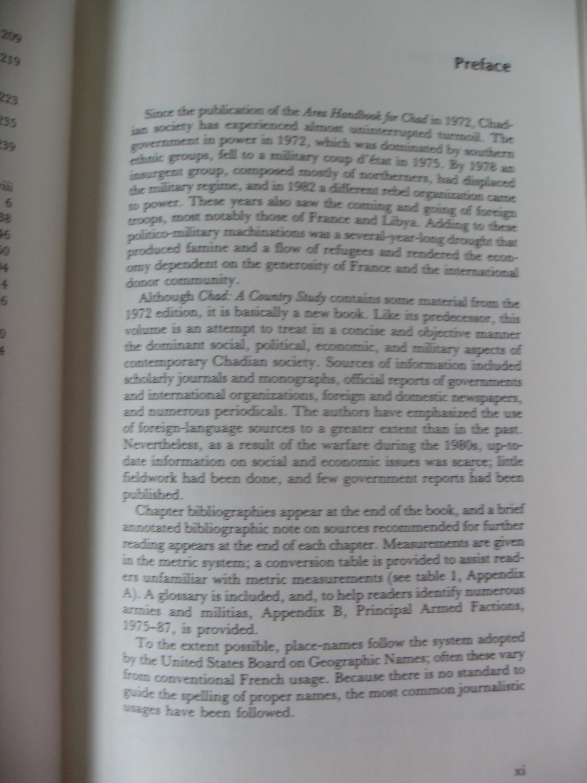 RARE BOOK CHAD A COUNTRY STUDY rare book SECOND EDITION rare book 1990 ...