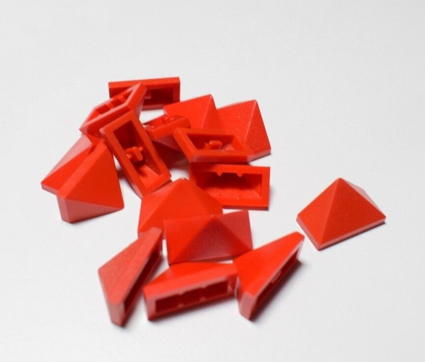 Lego 15571 Brick Slope End Ridge Roof Tile 1x2 Select Colour Pack of 16 ...