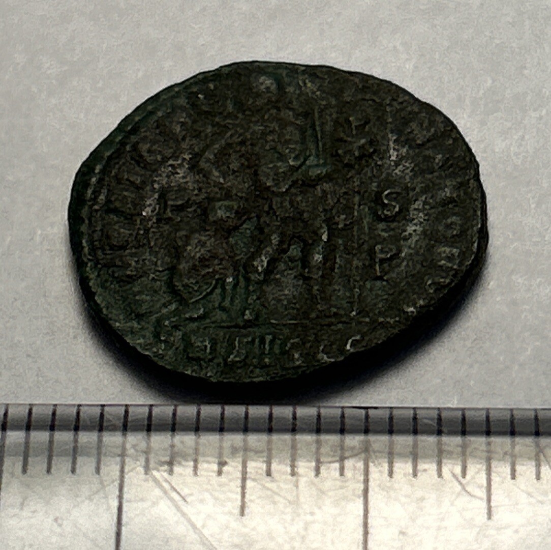 Rare genuine Ancient Roman coin Gratian 379 AD Captive standard Chi-rho ...