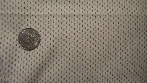 Antique Cotton Fabric TINY BROWN TRIANGLES ON WHITE 1 Yd/36" Wide | eBay