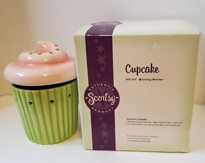 Scentsy Cupcake Warmer Retired 3-Piece Pink & Green NEW! | eBay
