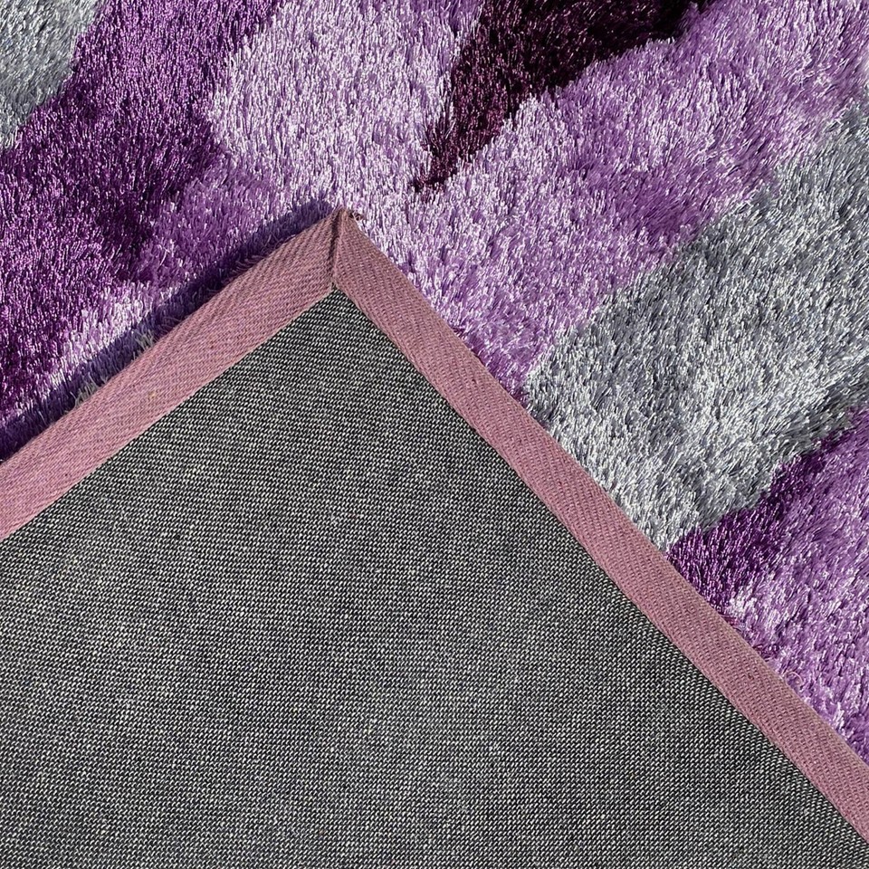 RugBerry 8x10 Purple Grey Area Rug Geometric Modern Contemporary Carpet ...