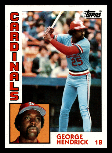 1984 Topps George Hendrick St. Louis Cardinals #NNO Mint | eBay