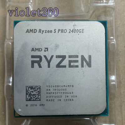 AMD Ryzen 5 PRO 2400GE 3.2GHz 4Core 8Threads DDR4 35W Socket AM4 CPU ...