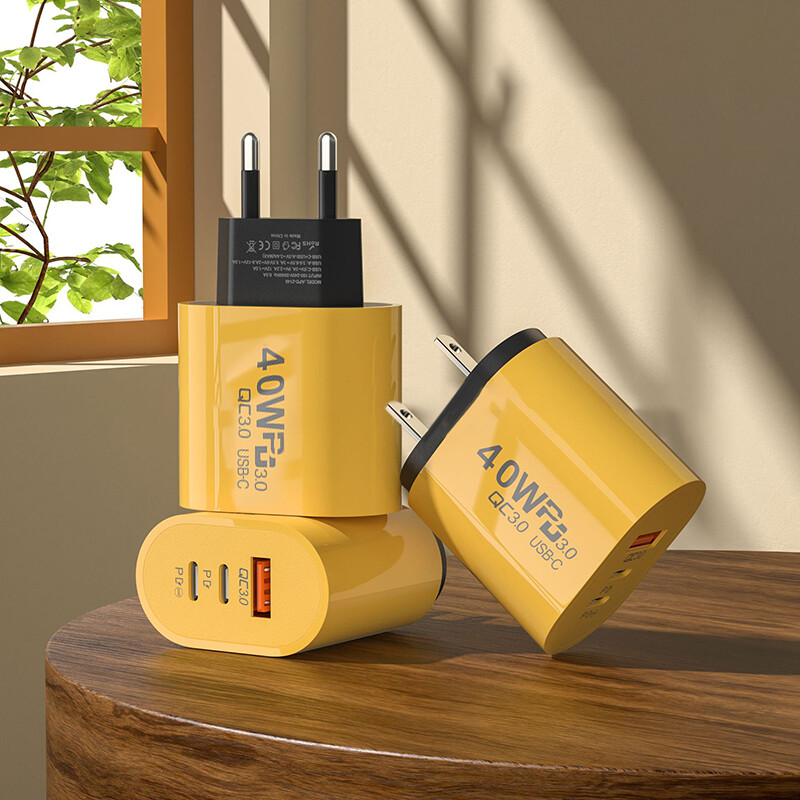 Universal 65W PD Power Adapter With Dual Type-C, Single USB Port ...