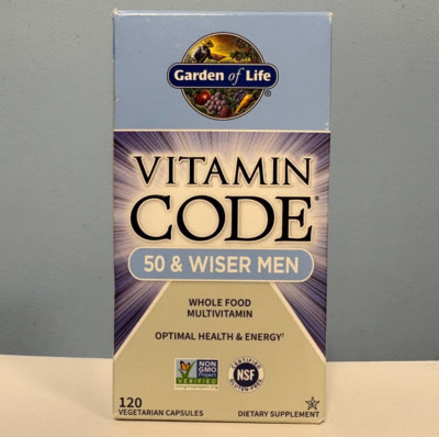 Garden of Life Vitamin Code 50 & Wiser Men Multivitamin 120 Capsules ...