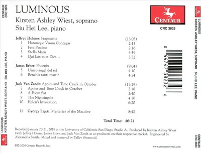 KIRSTEN ASHLEY WEST / SIU HEI LEE LUMINOUS NEW CD 44747382326| eBay