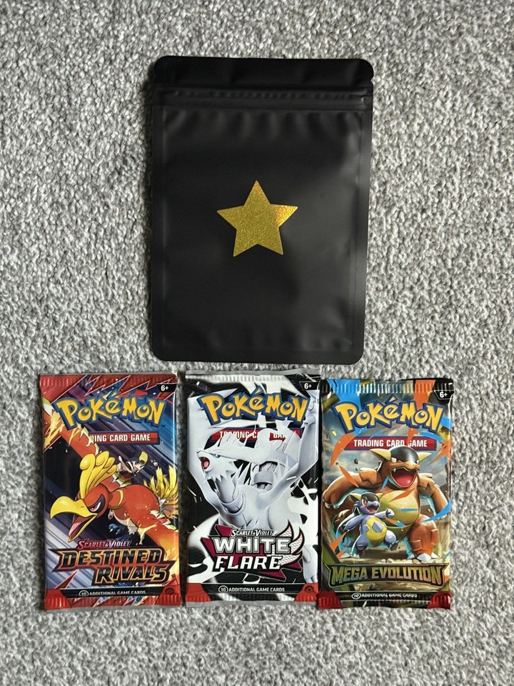 Pokémon TCG Mystery Bundle - 3 Booster Packs PLUS Mystery Star item ...