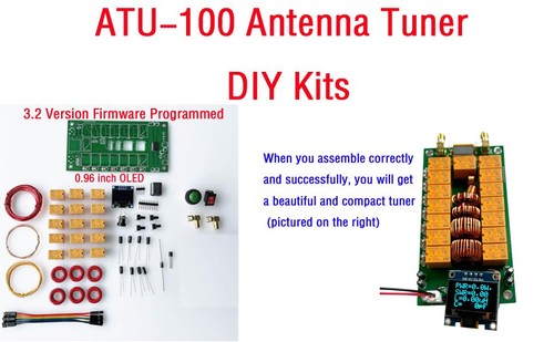Malahit ATU-100 Antenna Tuner DIY Kits 1.8-50MHz atu100 Automatic ...
