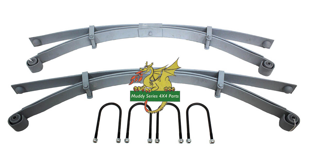 Land Rover Series 2 2A 3 Parabolic Springs Pair SWB Rear 3 Leaf GPB002 ...