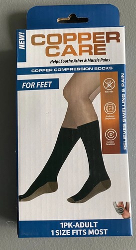 Copper Care Unisex Adult COMPRESSION SOCKS Soothes Aches & Pains Men ...