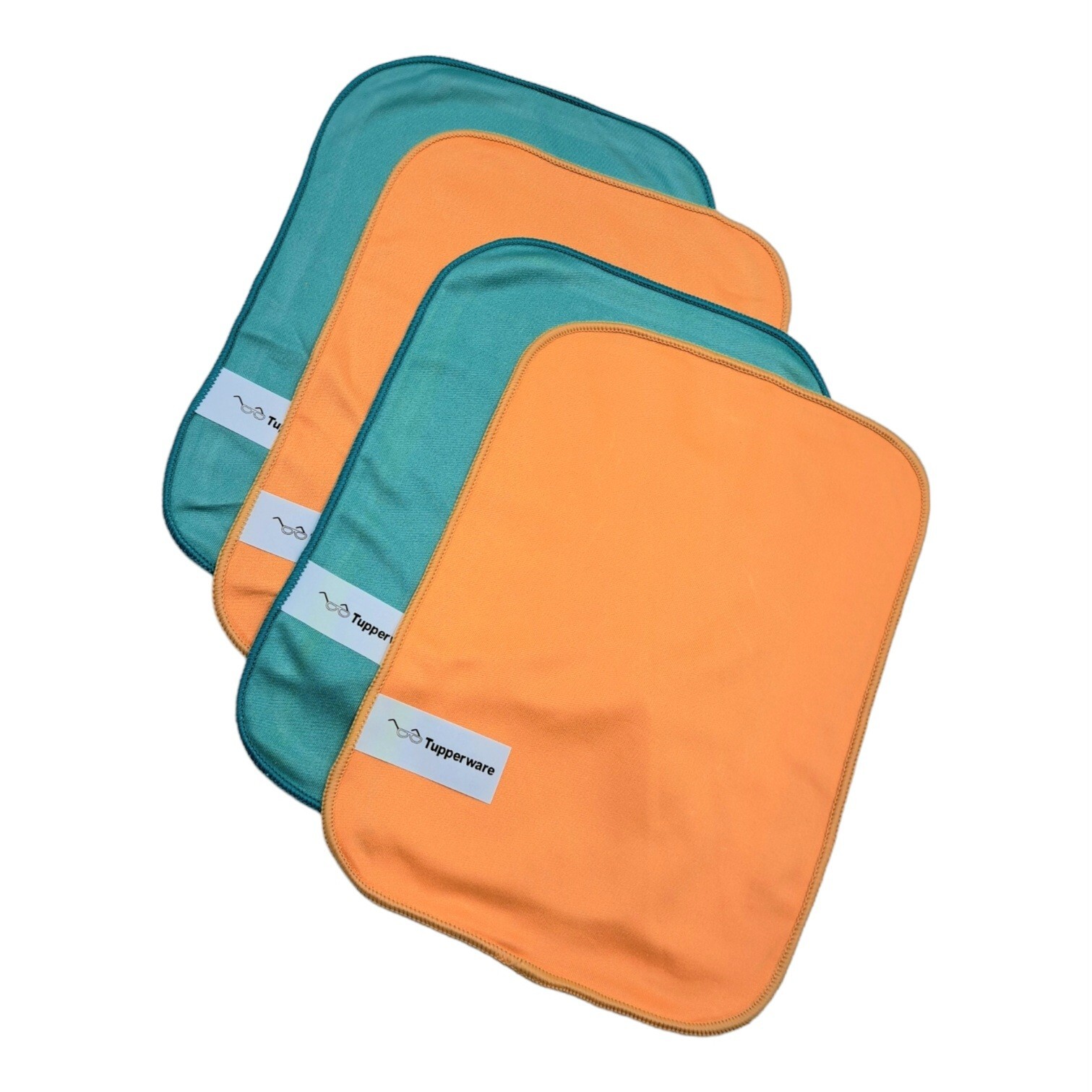 Tupperware Microfiber Eyeglass Sunglass Towels Set 4 Green Orange | eBay