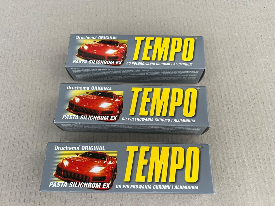 3 X TEMPO CHROME ALUMINUM POLISHING WAX PASTE 120g | eBay