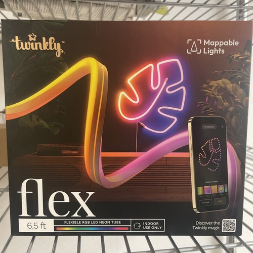 Twinkly Flex 6.5ft App-Controlled Flexible RGB Light Tube LED Lights ...