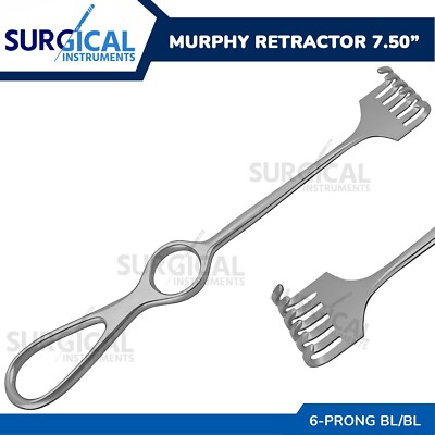 Murphy Retractor Surgical Instruments Prong 7.50" 6PB/B Stainless ...