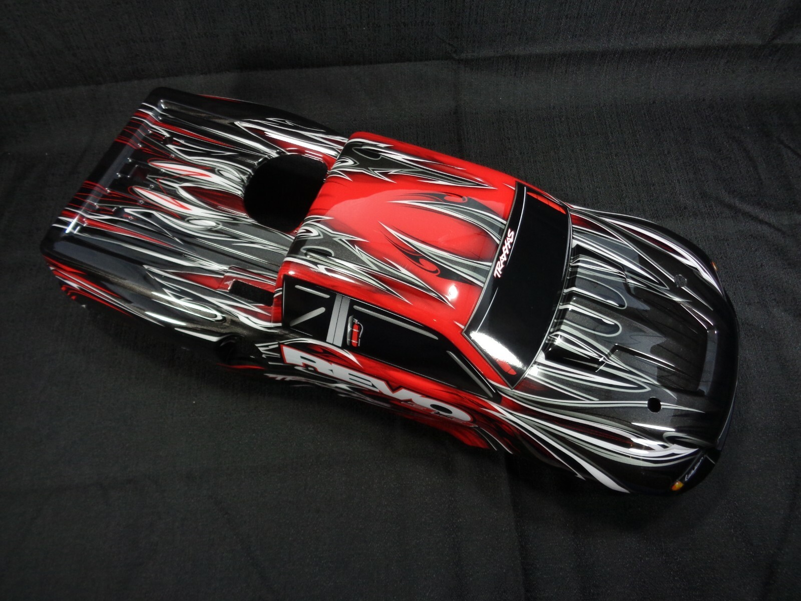 New Traxxas Nitro Revo 3.3 Red Black Painted Body Shell with Decals | eBay