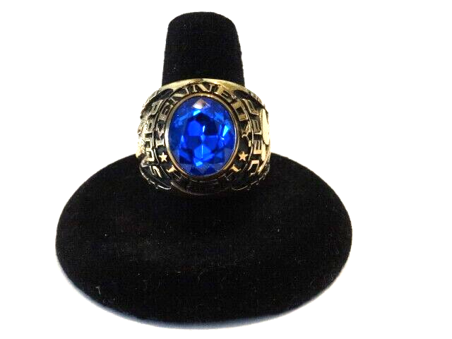 Vintage Gold Lance Kennedy High School Blue Spinel Stone YLTM Gold ...