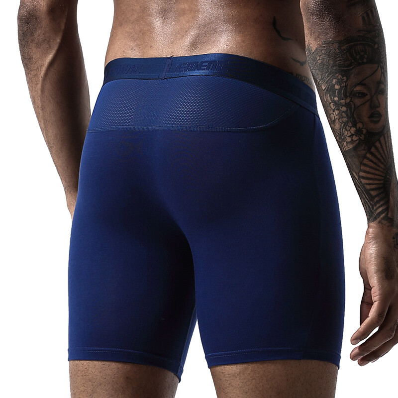 Mens Boxer Briefs Long Leg Anti Chafing Underwear Trunks Breathable ...