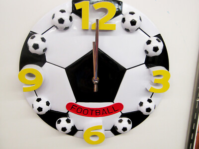 NEW 12" FOOTBALL (SOCCER) WALL CLOCK 6677 | eBay