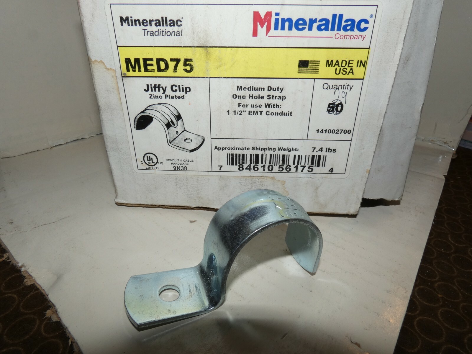 Minerallac MED75 Jiffy Clip for 1 1/2" EMT Conduit 29 Ct | eBay