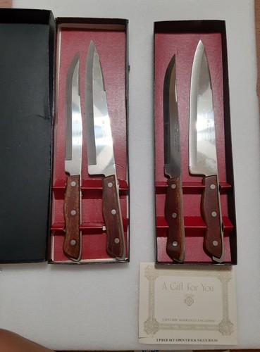 Vintage Maxam Stainless Steel Knife Set 9" Chef and 8" Carving Made in ...
