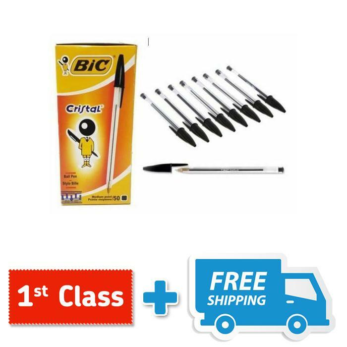 (BLACK, BLUE & RED OPTION) Buy 1 to 50, BIC Cristal Medium Ball Point ...