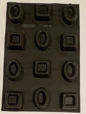 Demarle Flexipan Square Oval Nonstick Baking Mold Cake Pan France 12 ...