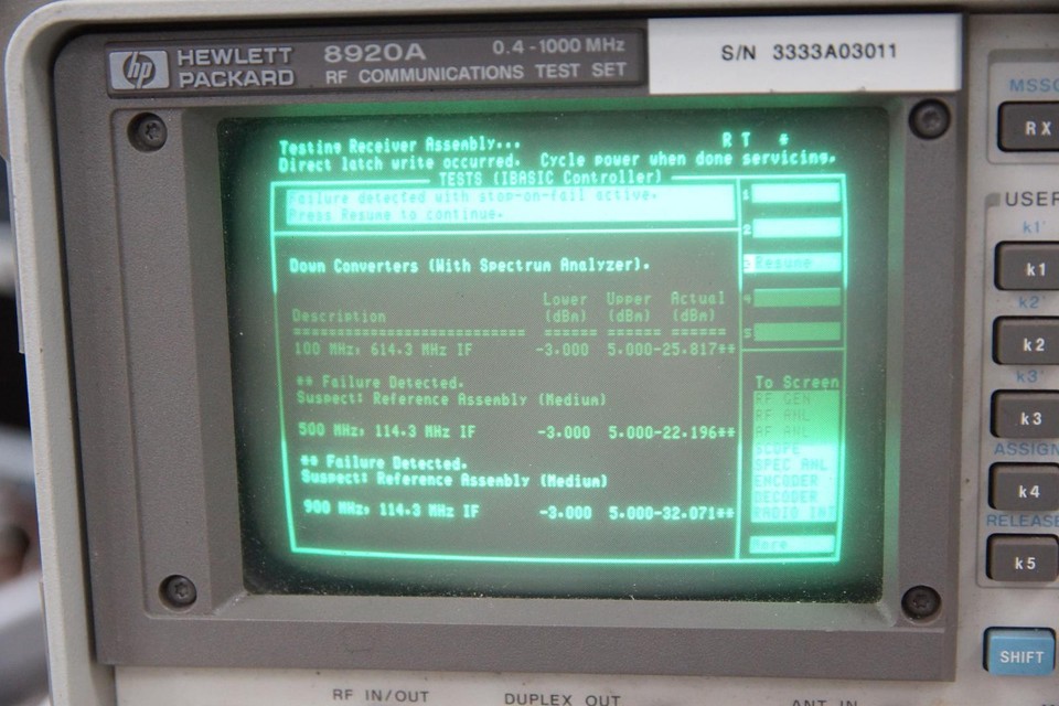 HP Agilent 8920A RF Communications Test Set / Spectrum Analyzer | eBay