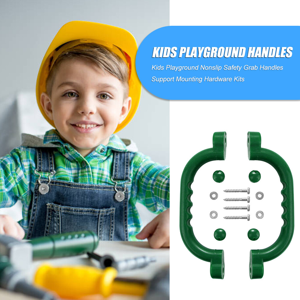 Kids Playground Nonslip Safety Grab Handles Mounting Hardware (Dark ...