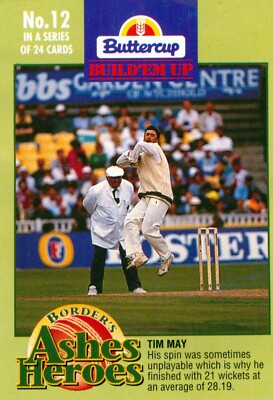 1993 1994 AUSTRALIA Cricket Card TIM MAY Buttercup Ashes Heroes | eBay ...