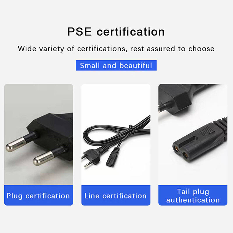 0.6m EU Extension Cord Power Cable 8 Euro Plug AC Cable For Monitor ...