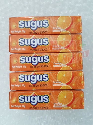 5 pack Sugus Orange Flavoured Chews Sweet Chew Candy Fruit Juice Fun ...