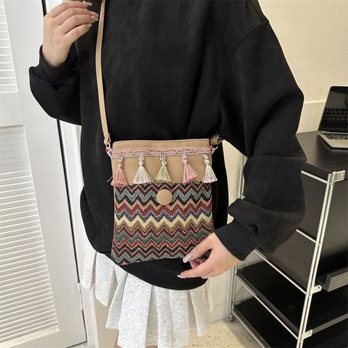 Large Capacity Ethnic Style Shoulder Bag Square Square Bags Women | eBay
