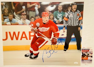 Brett Hull Signed 16x20 Photo Metallic JSA Coa Detroit Red Wings ...