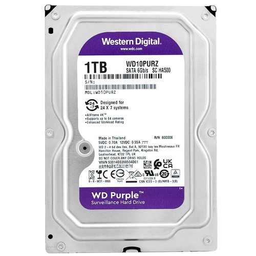 Western Digital WD Purple 1TB WD10PURZ 64MB Cache 5400Rpm SATA III 3,5 ...