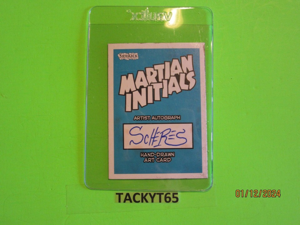 Martian Initials Chad Scheres Hand-Drawn Artist Autograph Card | eBay