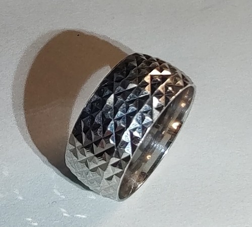 AK Atasay Kuyumculuk 925 Sterling Silver Textured Ring Band - Size 5 3/ ...