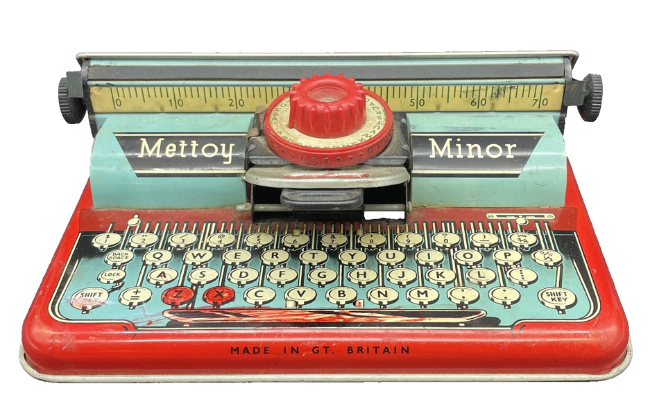Rare Vintage 1950's Mettoy Supertype Typewriter Metal Tinplate Toy | eBay