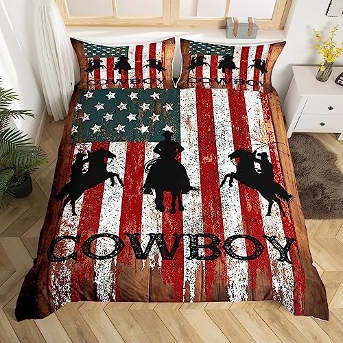 Western Rustic Bedding Set for Cowboys Cowgirls Farmstyle Duvet Queen ...