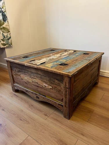 Fishpools Solid Wood Coffee Table Storage Box | eBay UK