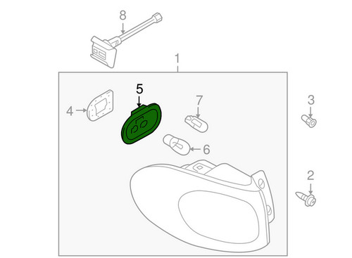 NEW VOLKSWAGEN TIGUAN 5N REAR LEFT TAILLIGHT BULB HOLDER 5N0945257C | eBay