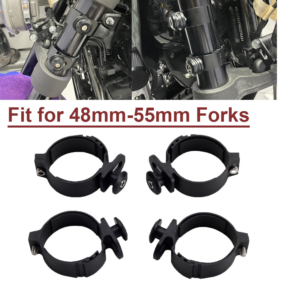 4Pcs Motorcycle Aluminum Adjustable Fork Clamps For Fits 48mm-55mm ...