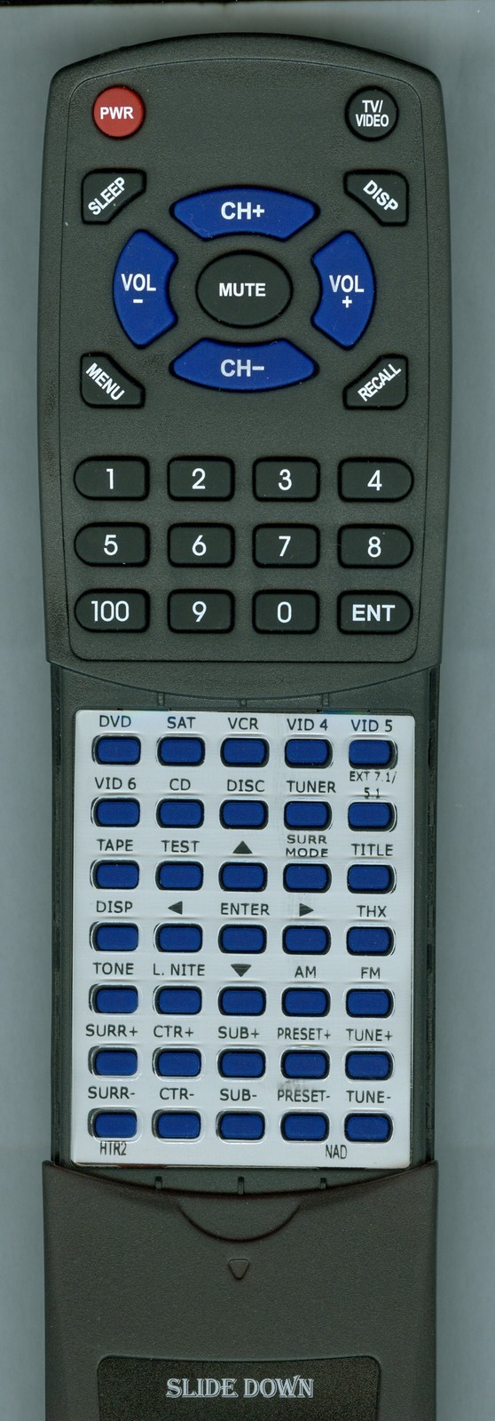 Replacement Remote for NAD HTR-2, T752, T761, T743, T753, T742, T773 ...