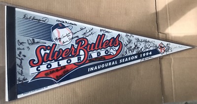 1994 Colorado Silver Bullets Inaugural Full Size Signed Auto Pennant ...
