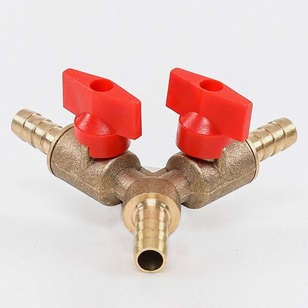 Y Type Shut Off Hose Barb Pipe Fitting Connector Ball Valve Adapter ...