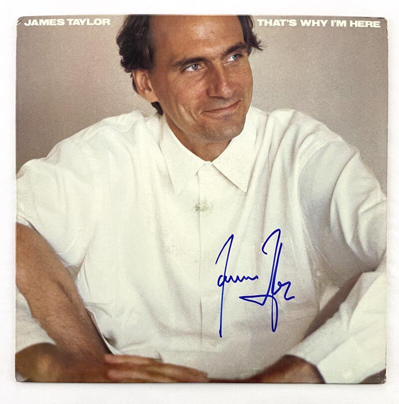 James Taylor Signed Autograph Album Vinyl Record - That's Why I'm Here ...