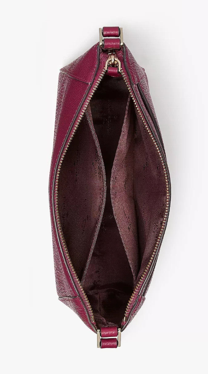 Kate Spade Monica Crossbody Dark Raspberry Leather Burgundy WKR00258 ...