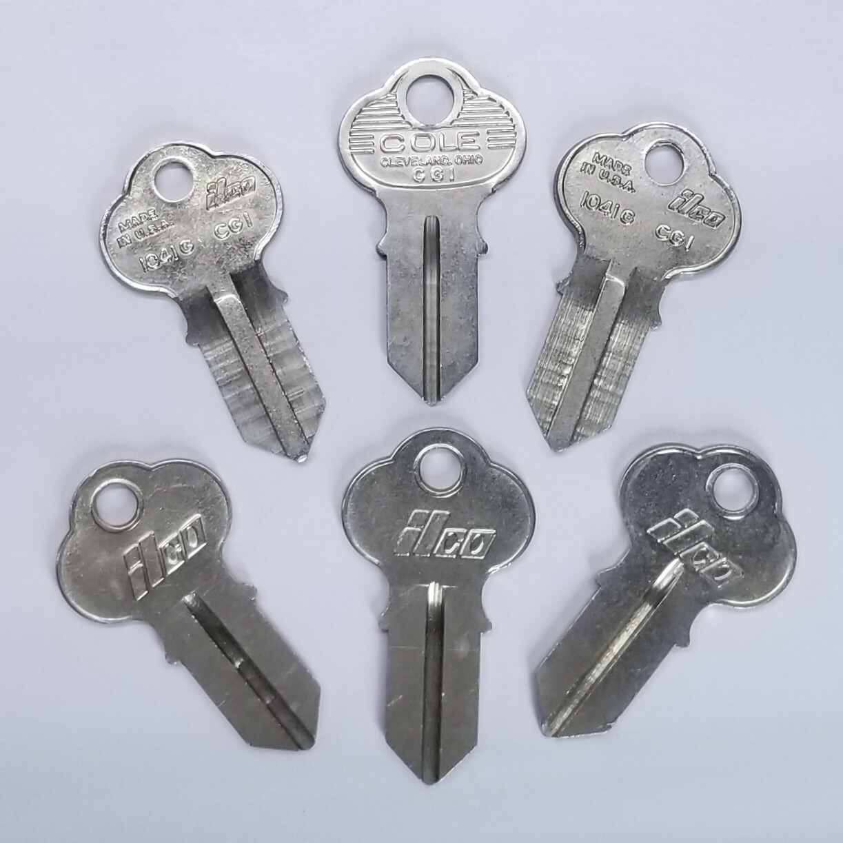 Ilco & Cole mixed lot key blanks, 1041G, CG1, locksmith, Set of 6 | eBay