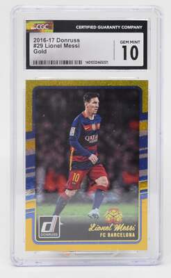 Lionel Messi Gold Soccer Card Panini Donruss 2016 - 2017 29 CGC 10 | eBay