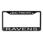BALTIMORE RAVENS MIRRORED METAL LICENSE PLATE FRAME QUALITY DOMED ...